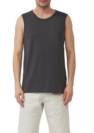 s.Oliver Baumwoll-Tanktop mit Flammgarnstruktur