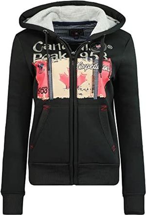 Canadian Peak Farlotteak Lady - Sweat Femme Capuche Poches Kangourou - Sweatshirt Femmes Manche Pull Casual Manches Longues Chaud (Noir M Taille 2)