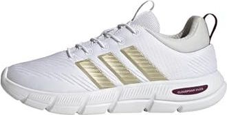 adidas Femme Cloudfoam Flex Elastic Laces Shoes, FTWR White/Cyber met./Crystal White, 41 1/3 EU