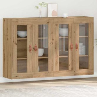 vidaXL Vidaxl - Meuble mural 2 pcs ch&ecirc;ne artisanal 69,5 x 34 x 90 cm