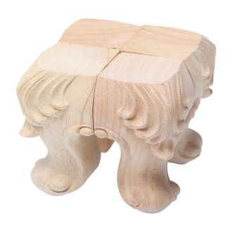 Hemobllo Alipis Retro M&ouml;belbeine aus Massivholz 4 St&uuml;ck Geschnitzte Sofabeine Tischbeine mit Rosenmotiv Hohe Tragf&auml;higkeit Europ&auml;ischer Stil M&ouml;belbeinzubeh&ouml;r f