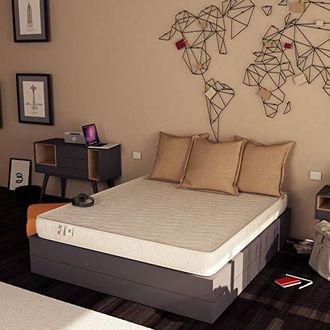 Baldiflex Emporio Easy Matratze, orthopädische Baumwolle, hoch atmungsaktives, wassergeschäumtes Polyurethan, Doppelbett, 160 x 190 x 18 cm