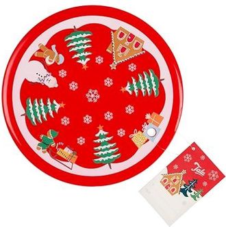 Tala Weihnachtlicher Silikon-Untersetzer mit sch&ouml;ner festlicher Illustration, ideal f&uuml;r die Verwendung mit Mahlzeiten im Ofen auf dem Tisch und bietet zus&auml;