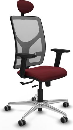 Piqueras y Crespo Stuhl mit Lendenwirbelst&uuml;tze und Nackenst&uuml;tze, mit 2D-Armlehnen und festem Kopfteil, ausgestattet mit Syncro/Traslack und Schneideschaum, mit Rollen v