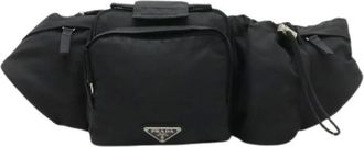 Prada unisex, Pre-owned, Noir, Taille: ONE Size Sac Banane en Nylon Pre-owned