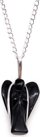 Ancient Wisdom Anh&auml;nger Gemstone Guardian Angel Anh&auml;nger - Black Achat GPJ-20 Marke, Einheitsgr&ouml;&szlig;e, Metall, Kein Edelstein