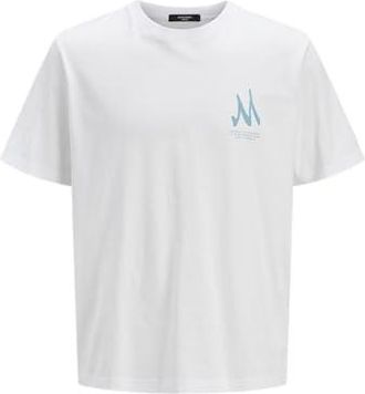 Jack & Jones Graphic Tee T-Shirt Graphique Jprblaapoh, Blanc éclatant, XL Hommes