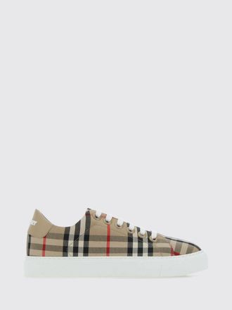 Burberry Baskets basses &agrave; lacets en toile de coton &agrave; motif Vintage Check