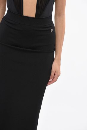 Dolce & Gabbana Eng anliegende Longuette mit Monogramm Dolce & Gabbana