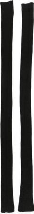 Rick Owens Long Ribbed Knit Virgin Wool Gloves - Black