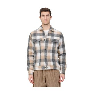 Tintoria Mattei Overshirt aus kariertem Wollstoff - - Jackets - Herren - Mehrfarbig - M