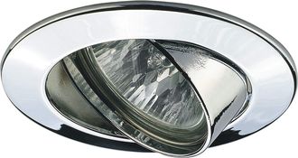 Paulmann Premium Einbauleuchten schwenkbar max.50W 12V GU5,3 51mm Chrom/Alu Zink