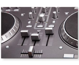 Paul Sinus Art Leinwandbilder | Bilder Leinwand 120x80cm DJ Mischpult Ausschnitt