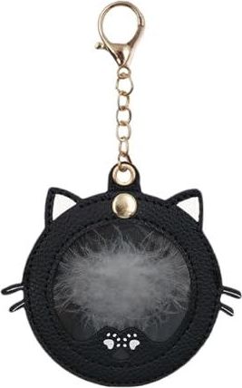 Generic Porte-cl&eacute;s en forme de t&ecirc;te de pour ranger des poils de chien | Porte-cl&eacute;s cr&eacute;atif mignon pour rangement de photos, sac &agrave; dos, porte-monnaie, Noir, Re