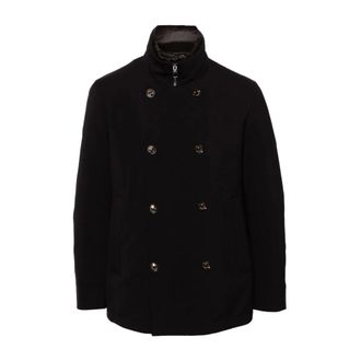 Montecore Daunenjacke mit doppelreihiger Knopfleiste und abnehmbarem Innenkragen - - Jackets - Herren - Schwarzk - 2XL