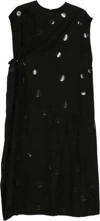 Yohji Yamamoto robe &agrave; pois - Noir
