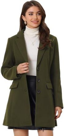 Allegra K Manteau à Fermeture boutonnée à Revers pour Femmes Costume dHalloween 10 XL