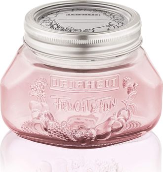 Leifheit Einmachglas 3er Set 0,5 L Tender Rose, Weckglas mit Deckel ideal für Eingemachtes und Selbstgemachtes, dekoratives Vorratsglas, spülmaschinengeeignet,