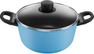 Ballarini Ballarini Kasserolle mit Deckel 24 cm | blau | Aluminium | rund