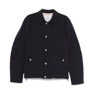 Brunello Cucinelli Homme, Vestes, Bleu, Taille: S Vestes en Soie & Nylon pour Hommes