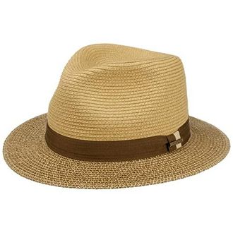 Stetson Chapeau en Viscose Twotone Traveller Femme/Homme - de Plage Soleil Ete Printemps-ete - XL (60-61 cm) Nature-Marron