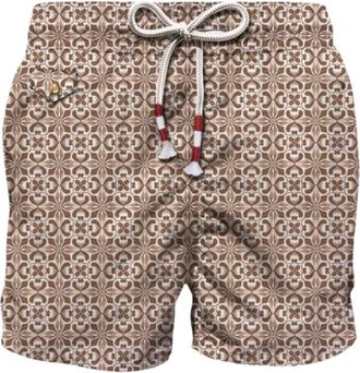 Saint Barth Homme, Maillots de bain, Multicolore, Taille: L Short de Bain Mi-Long Lighting