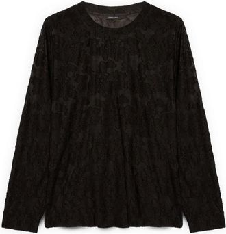 Fiorella Rubino Femme, Blouses et Chemises, Noir, Taille: 36 FR T-shirt en dentelle &agrave; motif floral