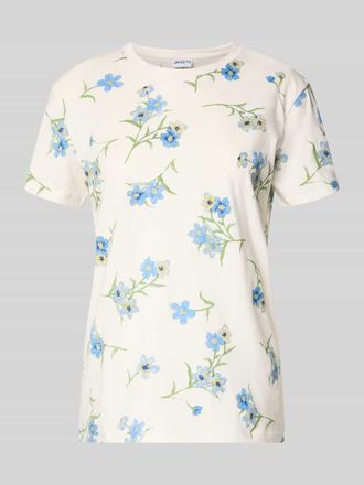 Jake*s Casual T-Shirt im Allover-Look mit Rundhalsausschnitt