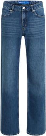 Karl Lagerfeld Jean Karl Lagerfeld pour Femme, Taille MiHaute, Coupe D&eacute;contract&eacute;e, Jambe D&eacute;contract&eacute;e, Bleu, 2732