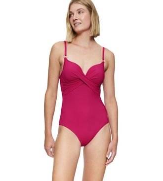 Triumph Summer Twist OWP, One Piece Swimsuit Damen, Rosa (Berry), 46