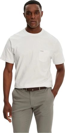 Guess Homme, Tops, Blanc, Taille: 2XL T-shirt &agrave; col rond