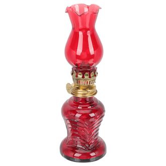 Lurrose Vintage Glas Kerosinlampe mit Filigranem Glasgeh&auml;use Praktische &Ouml;llampe f&uuml;r Notbeleuchtung und Romantische Home Decor Geeignet f&uuml;r Innen Au&szlig;enbereich 