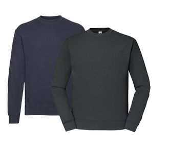 Fruit Of The Loom Herren 62-202-0 Set-IN Sweatshirts 1er/2er - 1x Deep Navy, 1x Graphit & 1x HLKauf Block - Gr&ouml;&szlig;e: XXL