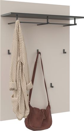 Xora Garderobenpaneel, Anthrazit, Kaschmir, Holzwerkstoff, 80x115x27 cm, Hutablage, Kleiderstange, Garderobe, Garderobenpaneele, Garderobenpaneele