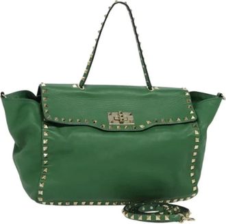 Valentino Pre-owned Cuir sacs-main - Femme - Pre-owned - Vert - Taille: ONE Size