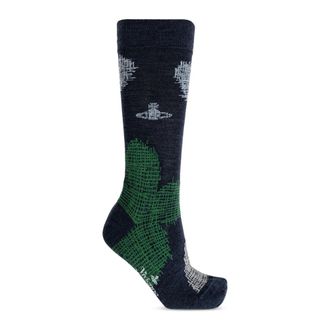 Vivienne Westwood Femme, Sous-v&ecirc;tements, Bleu, Taille: L Chaussettes Logo