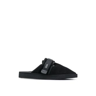 Suicoke Schwarze Leder Mules Sandalen - - Shoes - Damen - Schwarzk - 38 EU