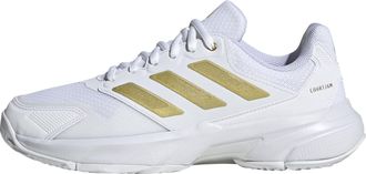 adidas Damen Courtjam Control 3 Tennis Shoes, FTWR White/Gold met./FTWR White, 38 EU