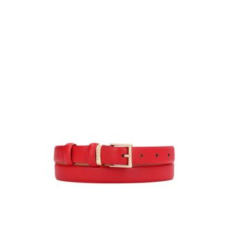 Kazar Schmaler Lederg&uuml;rtel mit Textur - - Accessories - Damen - Rot - 80 CM