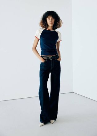 Mango T-shirt ran bleu - Femme - XS - MANGO