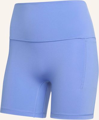 adidas 3-Streifen Studio All Me Booty Leggings, Kurz blau