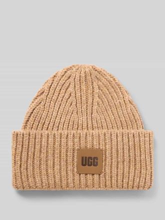 UGG M&uuml;tze mit Logo-Patch Modell CHUNKY RIB BEANIE