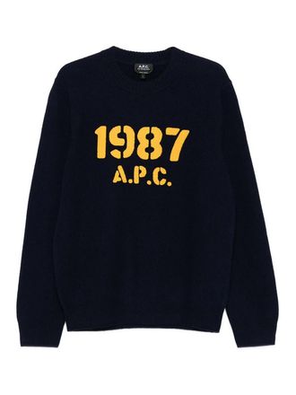 A.P.C. A. P.C. Pull Col Rond - Bleu