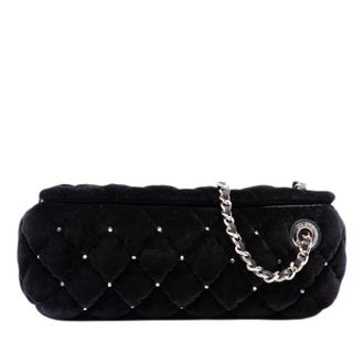 Chanel Pre-owned Velvet Clutch - Femme - Pre-owned - Noir - Taille: ONE Size