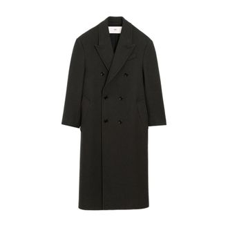 Ami Graue Wolltaillierte Jacke Mantel - - Coats - Herren - Schwarzk - M