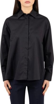 Dondup Femme, Blouses et Chemises, Noir, Taille: 38 FR Chemise oversize en gabardine teinte fil