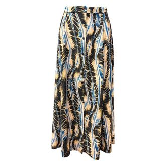 Ulla Johnson Flie&szlig;ender Seidenrock Midi-Knopfleiste vorne - - Skirts - Damen - Mehrfarbig - L