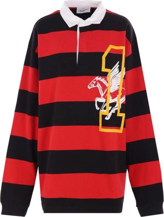 Vaquera Gestreiftes Poloshirt - Rot