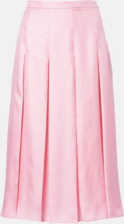 Gucci Jupe midi en serg&eacute; de soie