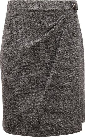 Emma & Gaia Femme, Jupes, Gris, Taille: 38 FR Gonna Wo Textu Skirt